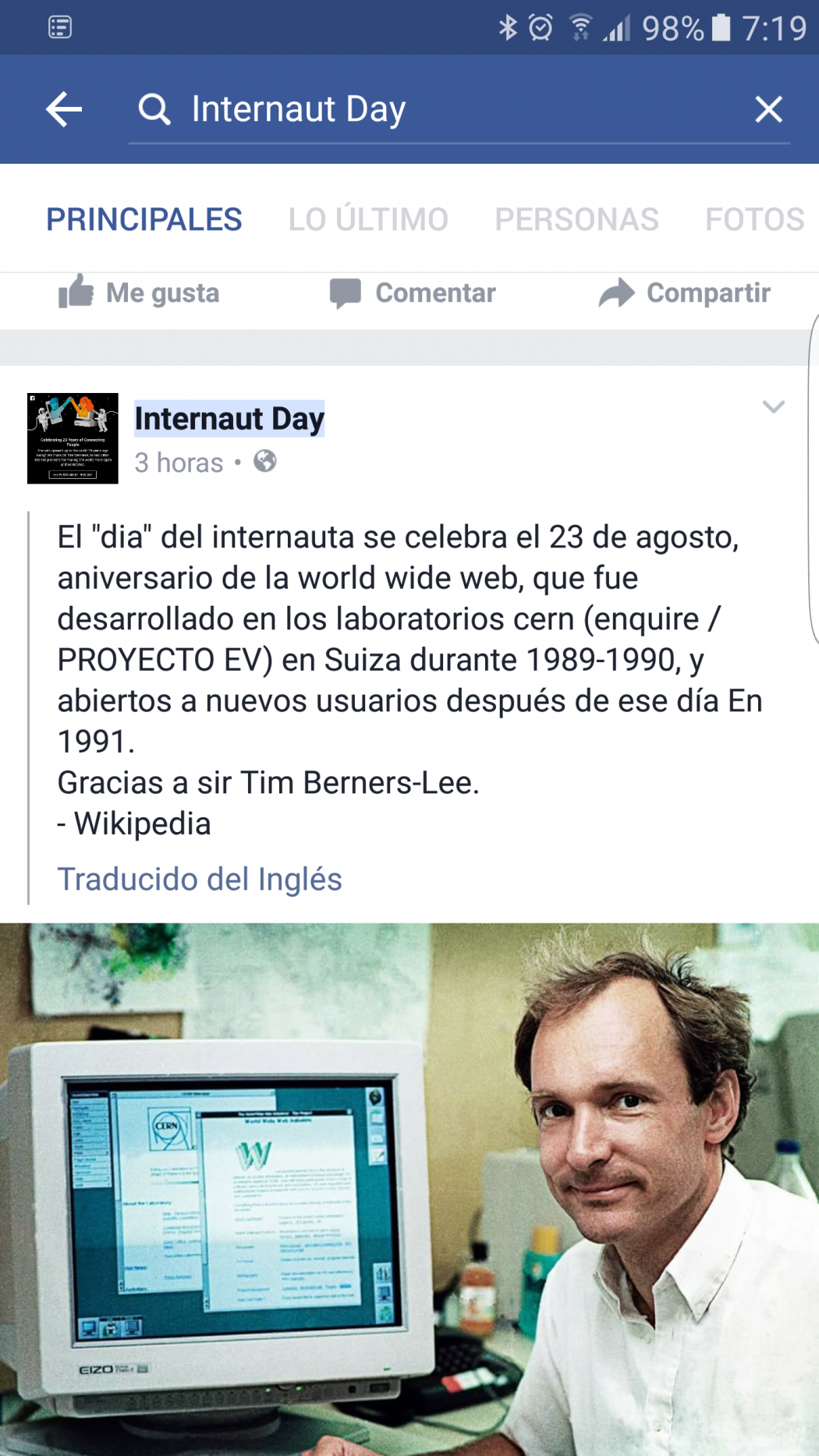 Día del Internauta. Internaut day el 23 de agosto