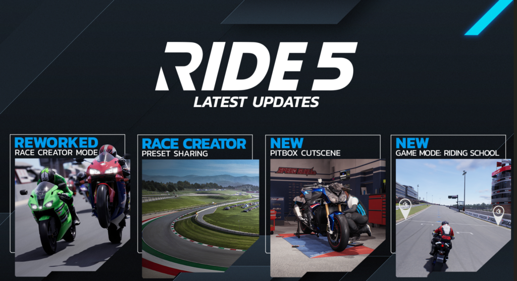 RIDE 5 estrena nuevos contenidos